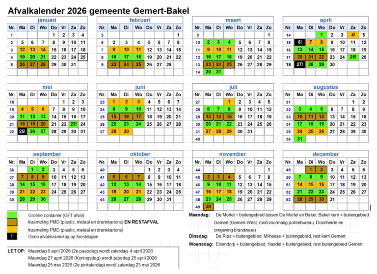 Afvalkalender 2026: wanneer wordt jouw afval opgehaald? – omroepcentraal.tv